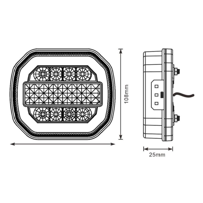 LED Trailer Light Kit, Enhanced Magnetic Base With 2 x Triangle Reflectors