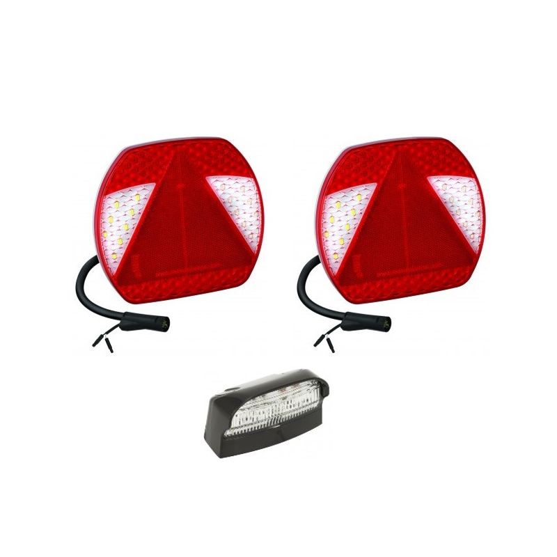 LED Waterproof Rear Light Kit W/ Number Plate Light From TrailerTek.com